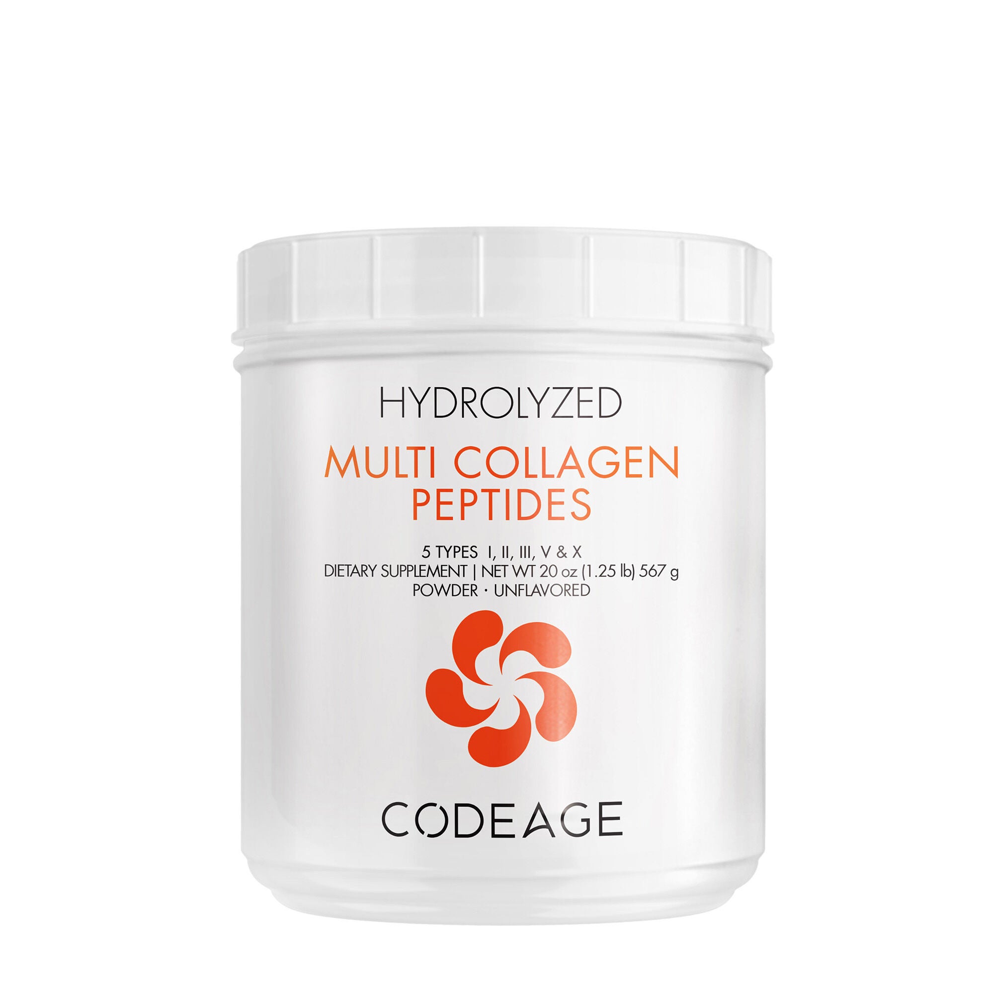 Hydrolyzed Multi Collagen Peptides Powder Type I - II - III - V and X - 20 oz. (63 Servings) | GNC